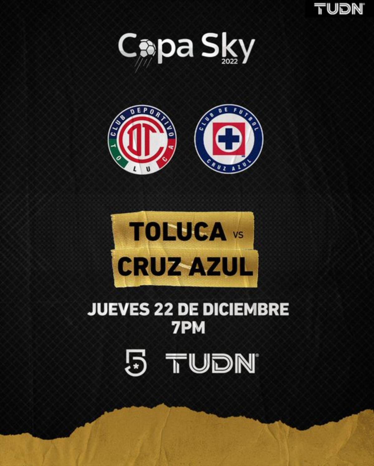 Toluca VS Cruz Azul: Horario y dónde ver partido de hoy de la Copa Sky | Shows Canal 5 | Sitio ...