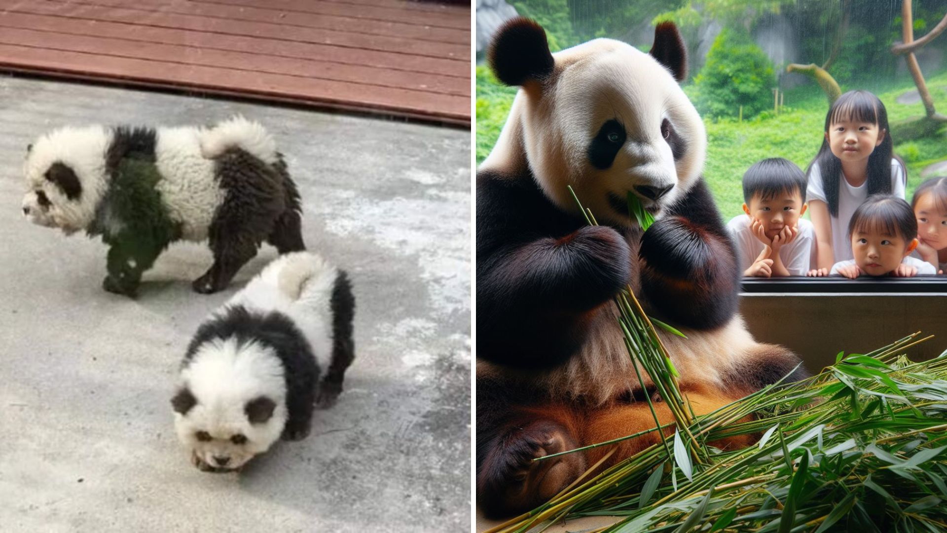 Zoológico en China pinta perros para que parezcan pandas y video causa ...
