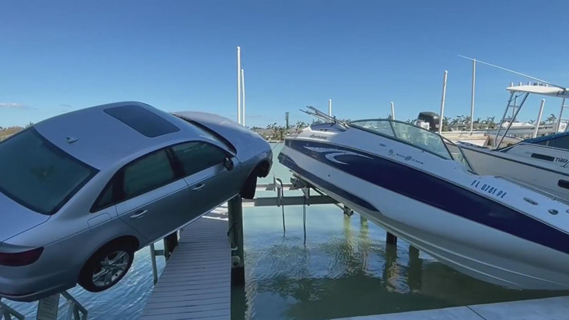 Autos en el agua y botes en las calles: los estragos del huracán Ian en ...