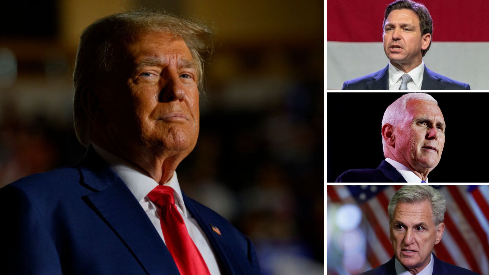 Reacción de Mike Pence, Ron DeSantis y Kevin McCarthy a los nuevos cargos criminales contra ...