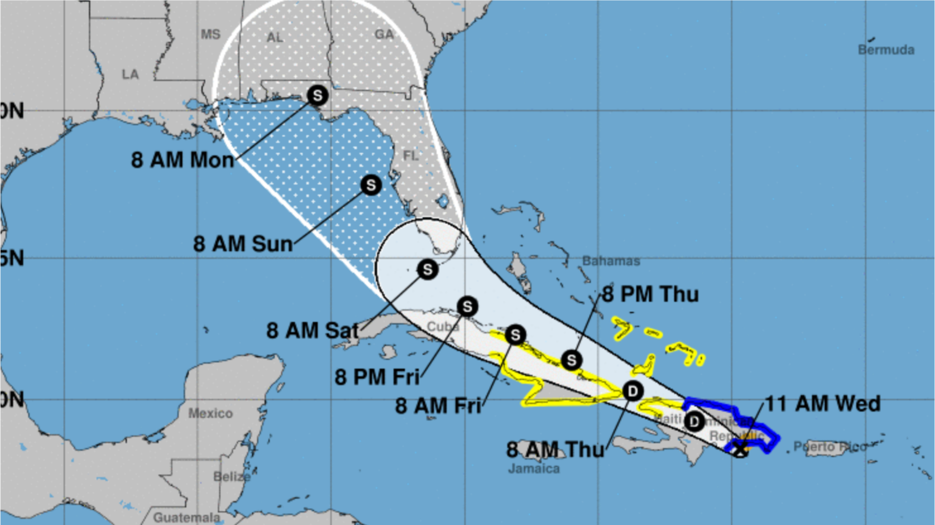 Cuando y donde sera el impacto de la Tormenta Tropical Fred por Cuba ...