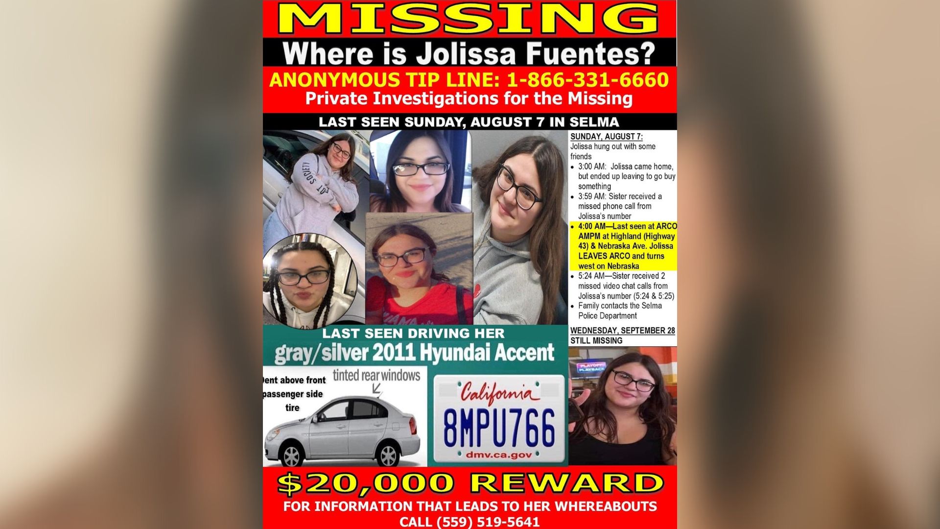 Recompensa por información del paradero de Jolissa Fuentes sube | Video ...