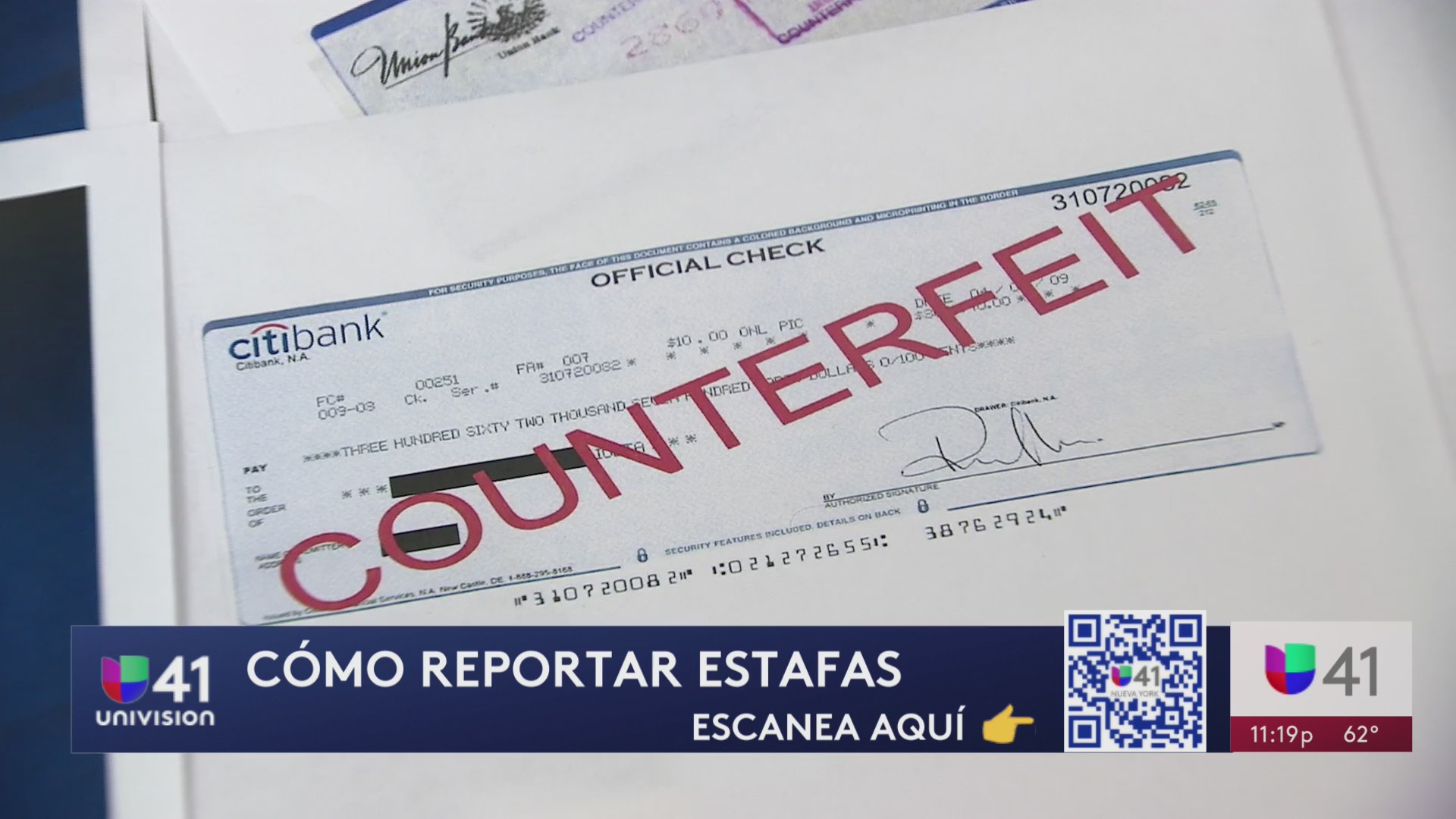 Cómo evitar fraudes y robos a través de cheques | Video | Univision 41 ...