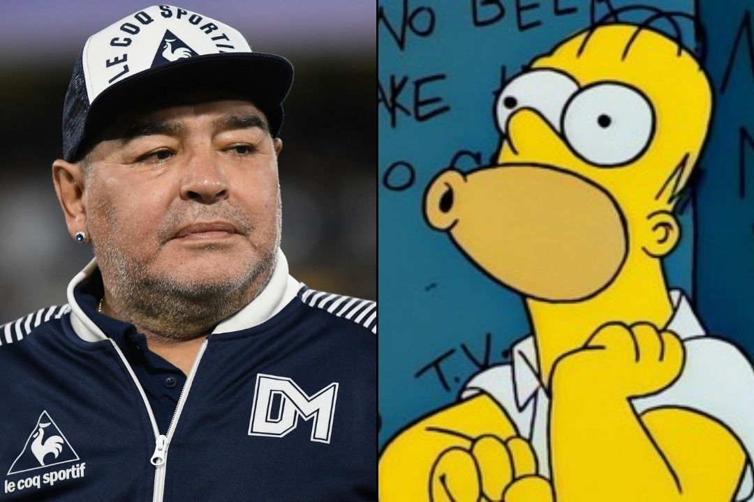 Maradona dijo que odiaba a Los Simpson y Homero le respondió con todo ...