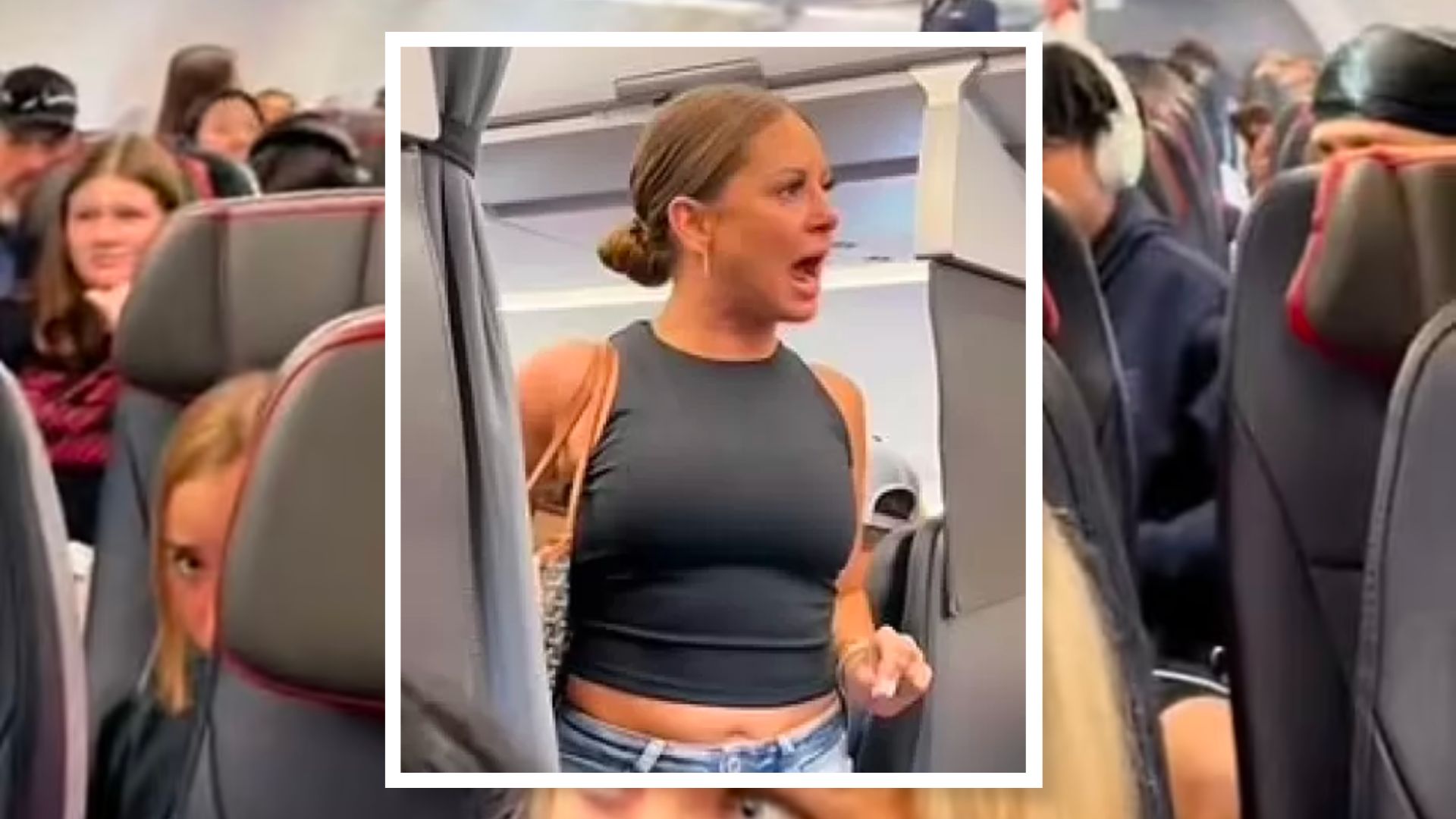 Video viral: Una mujer grita en un avión que vio un pasajero imaginario en Dallas, Texas | Video ...