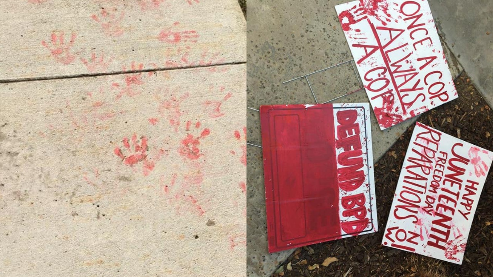 Activistas dejan carteles y manchan acercas en la casa del concejal de ...