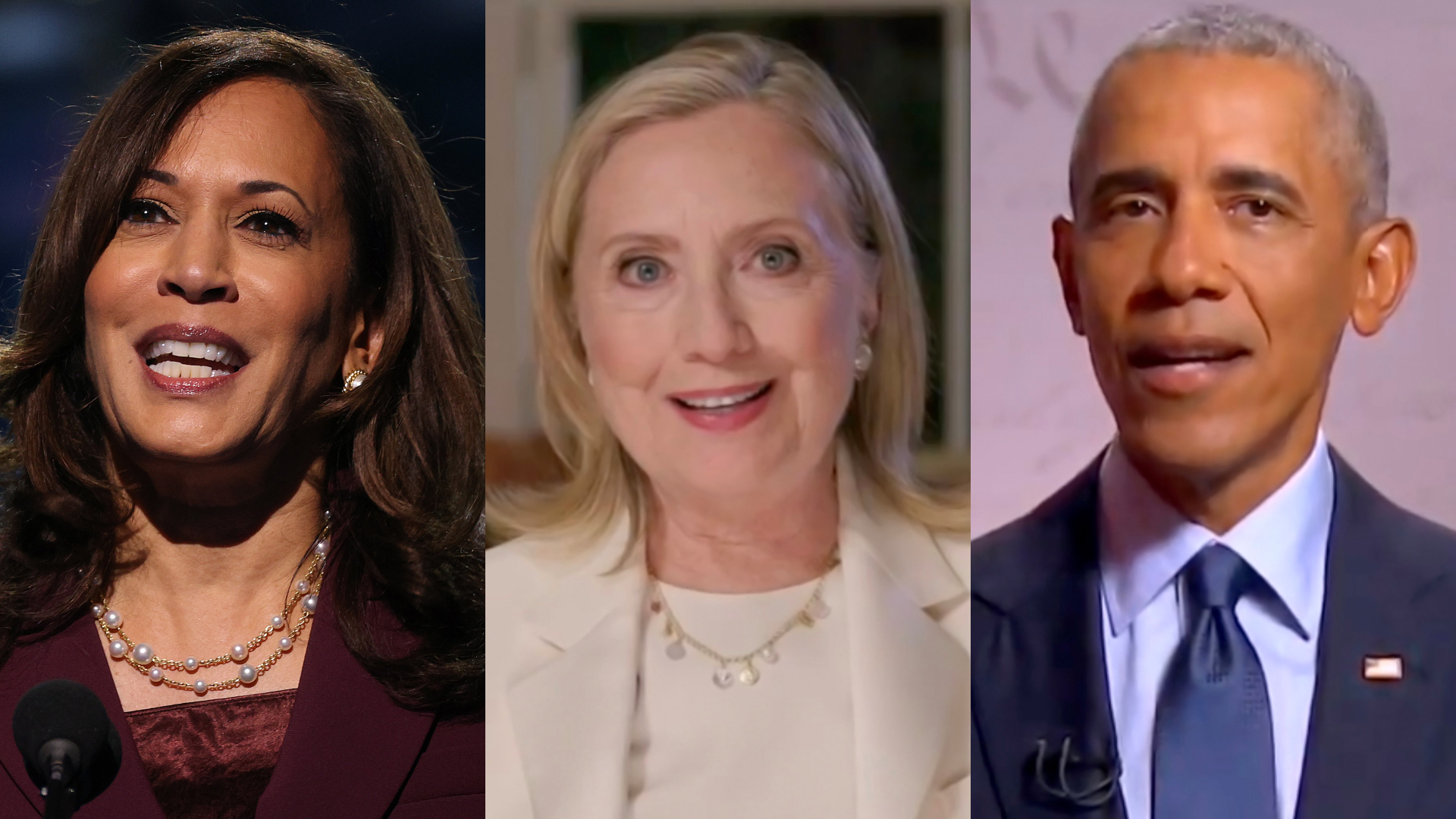 Kamala Harris, Hillary Clinton y Barack Obama, los protagonistas de la ...