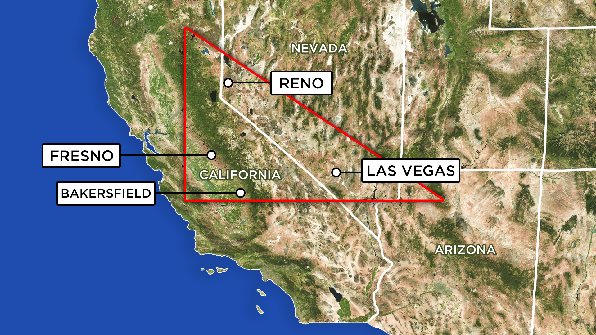 Este es el denominado triángulo de Nevada: desapariciones misteriosas y ...