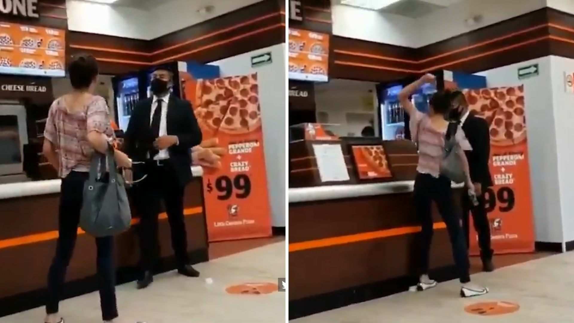 Video: Ella es ‘Lady Pizza’, la mujer que agredió a empleados de un ...