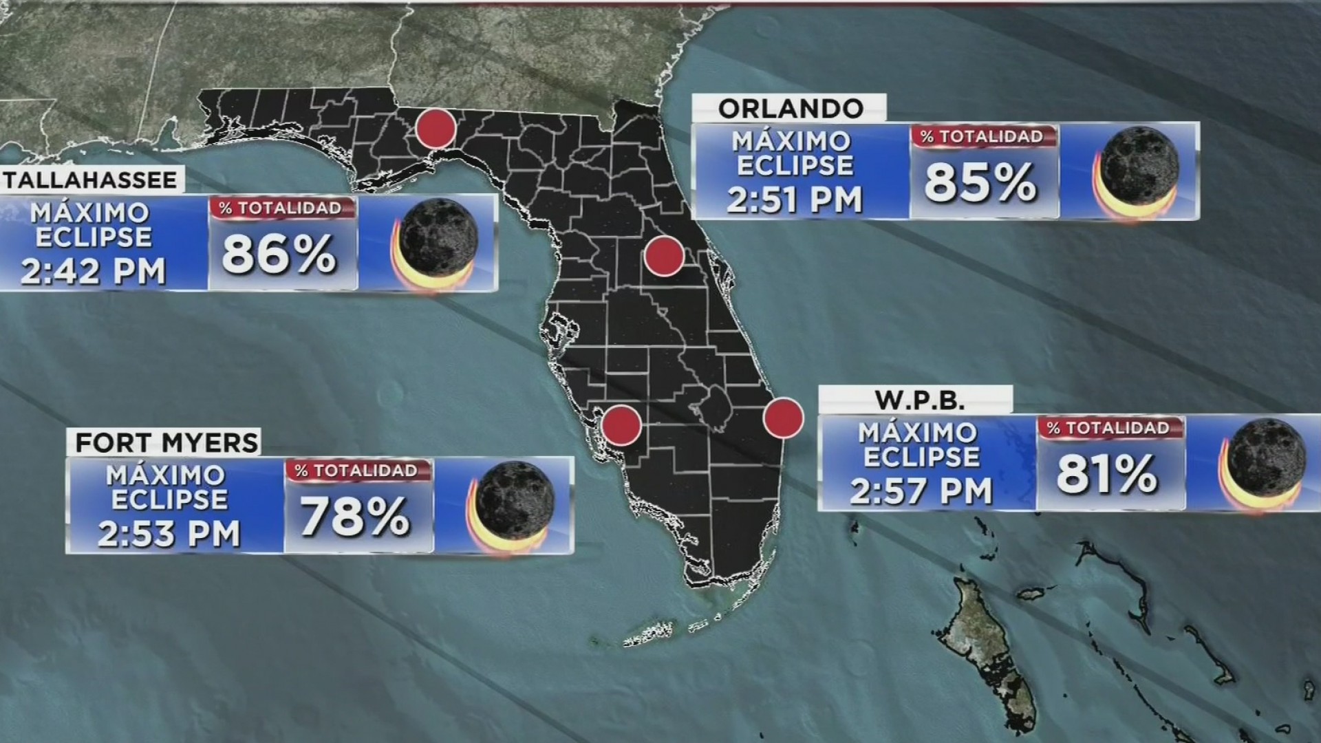 Horarios y puntos clave para ver el eclipse solar 2017 desde diferentes ...