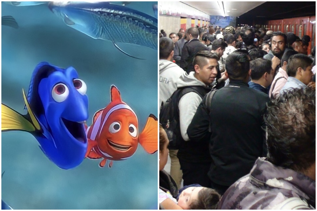 Usuarios del metro de CDMX recrean escena de Buscando a Nemo: Nadaremos ...