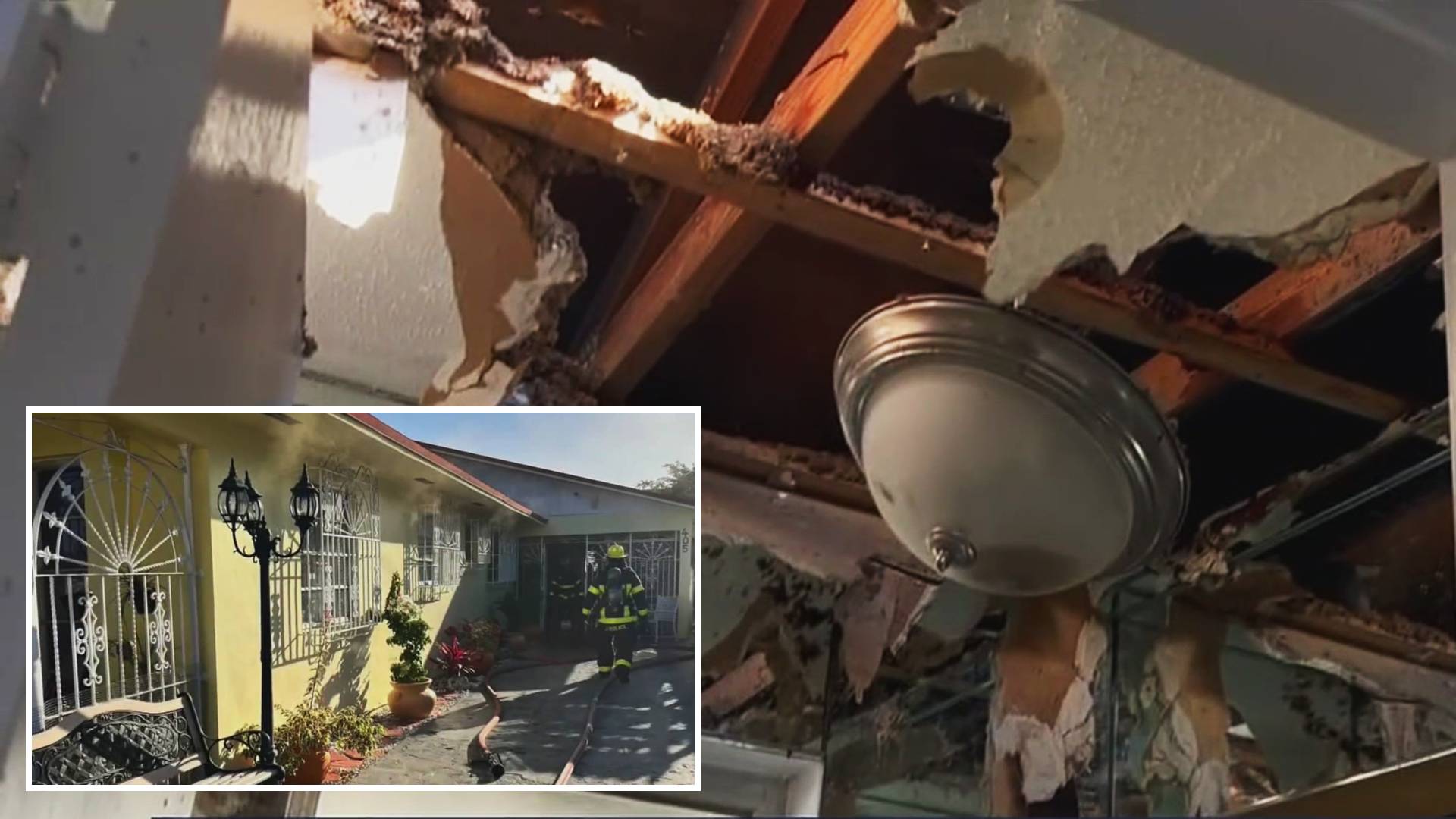 Así quedó esta casa tras un incendio y explosión en Miami-Dade | Video ...