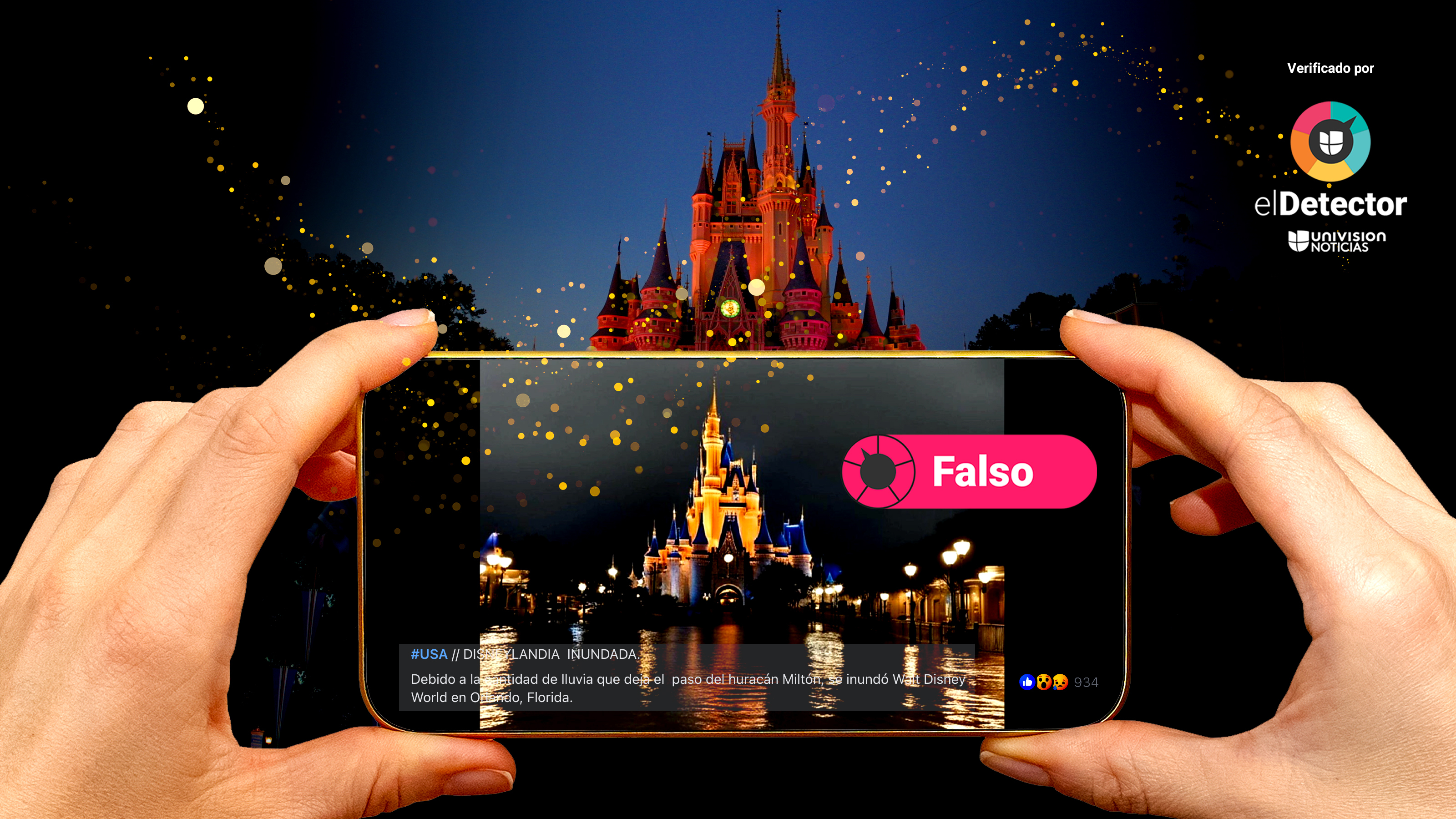 Esa imagen del parque Disney World, Orlando, inundado es falsa: fue ...