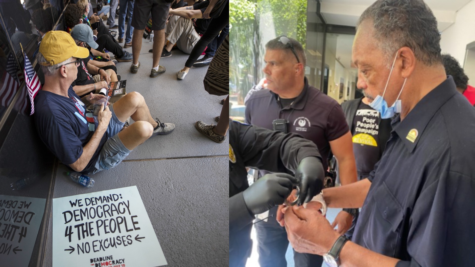 Arrestan al líder social Jesse Jackson y 33 personas más en una ...