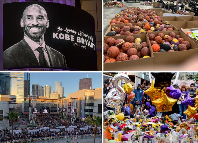 Esto es lo que harán con las miles de ofrendas a Kobe Bryant ...