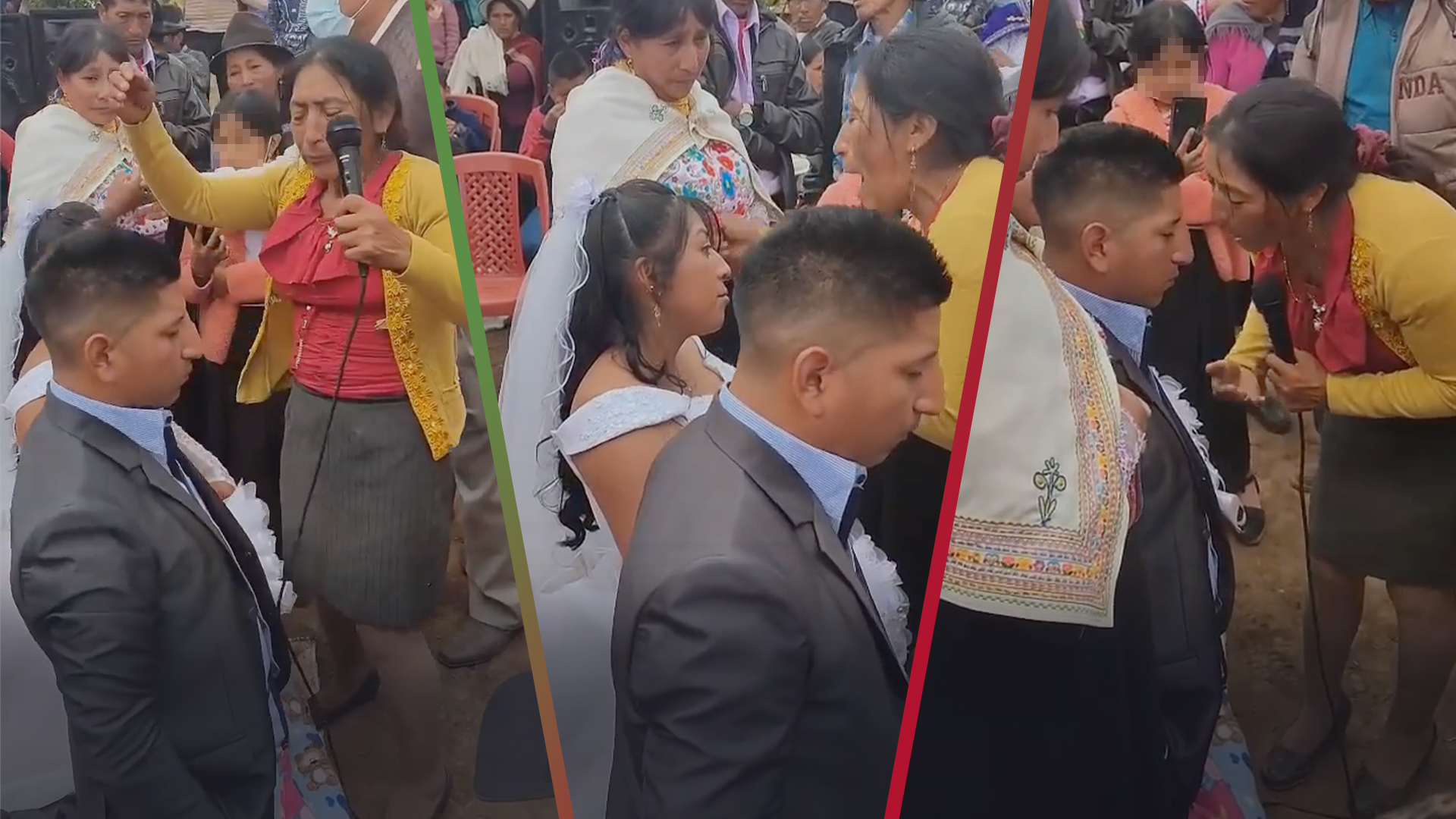 Suegra aconseja en plena boda a su nuera e hijo en frente de sus invitados y todo queda grabado ...