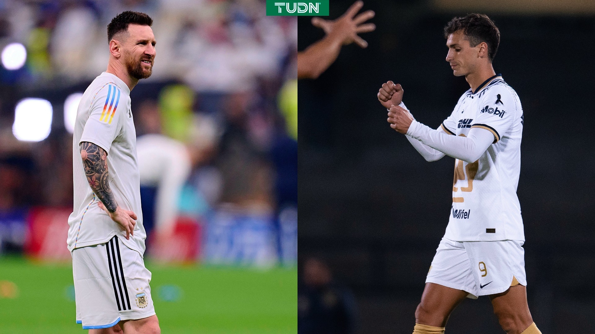 ¡Logro desbloqueado! Messi posa y presume playera de Pumas | TUDN Liga ...