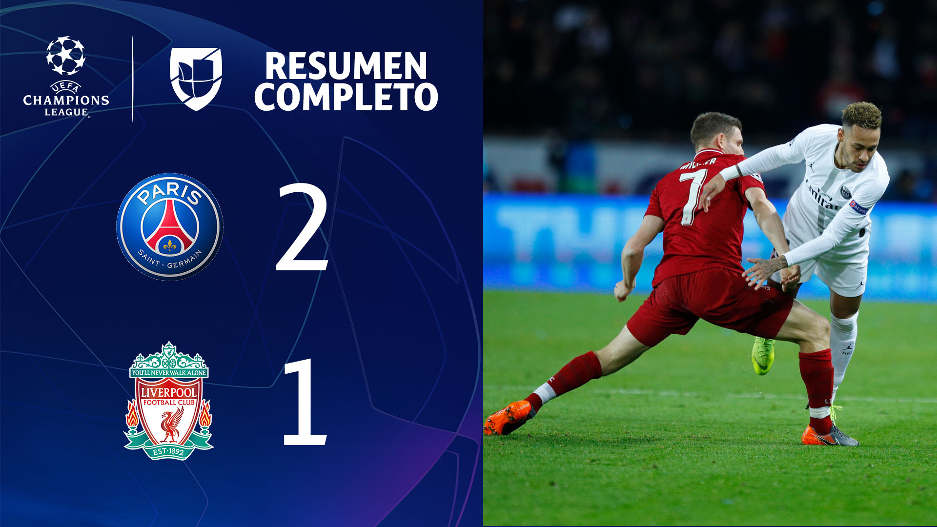 PSG 2-1 Liverpool - GOLES Y RESUMEN - Grupo C- UEFA Champions League ...