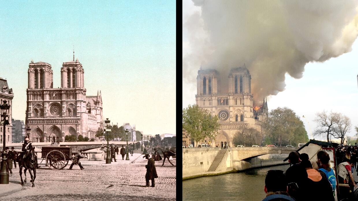 Fotografías interactivas: la catedral de Notre Dame de París antes y ...