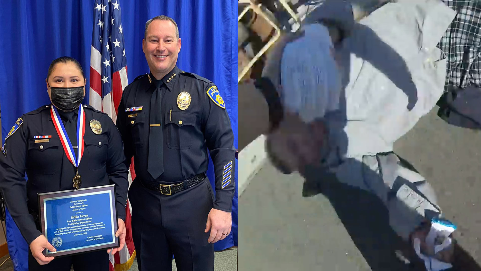 Erika Urrea, policía hispana que salvó a un hombre de un tren en Lodi ...
