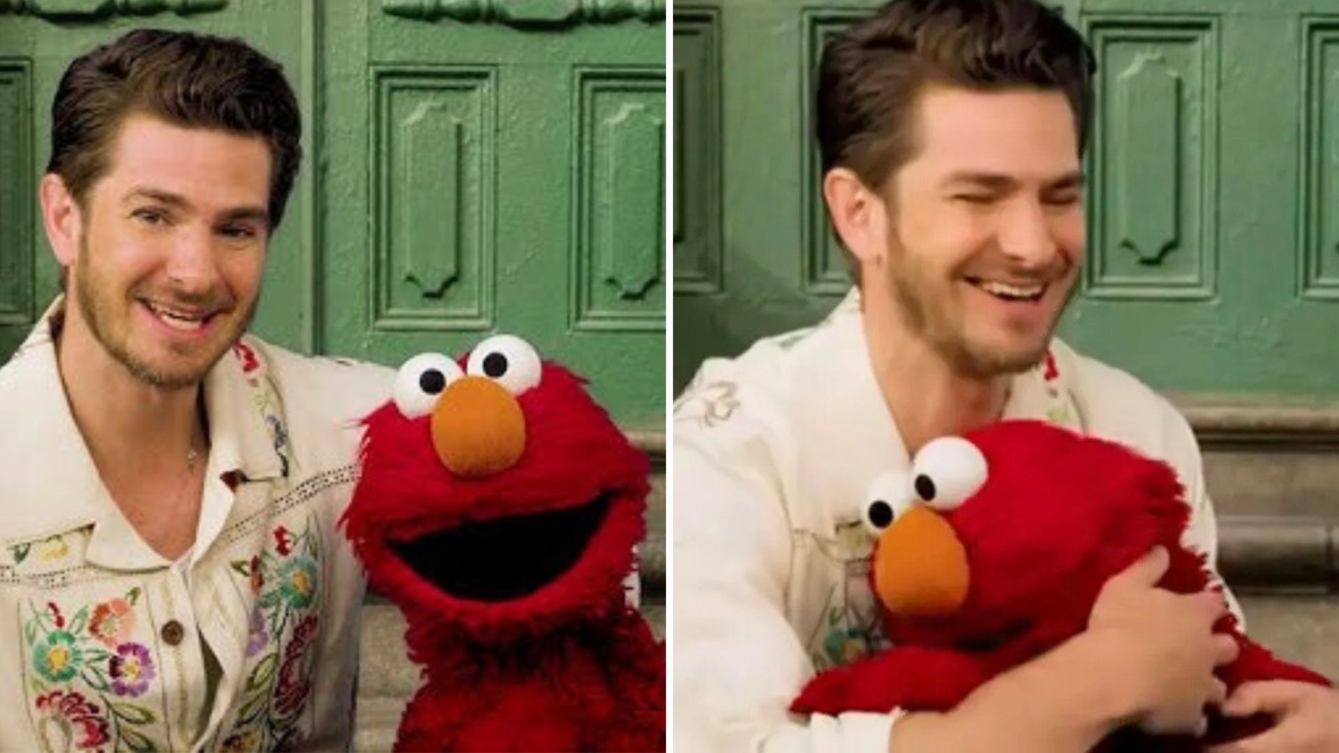 Andrew Garfield le cuenta a Elmo de 'Plaza Sésamo' que su mamá murió y ...