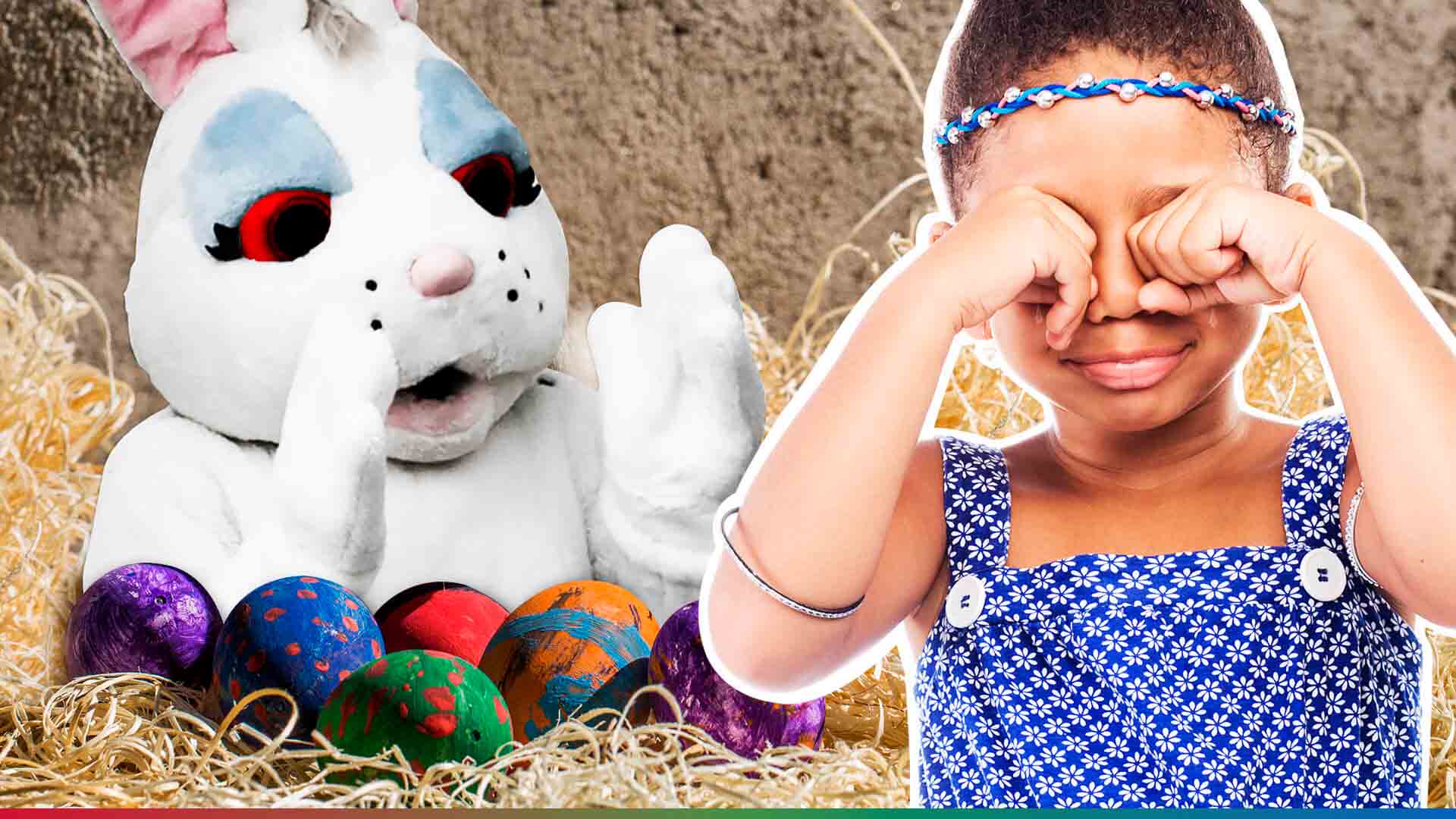 Niña se hizo viral por tenerle miedo al conejo de Pascua y ahora su ...