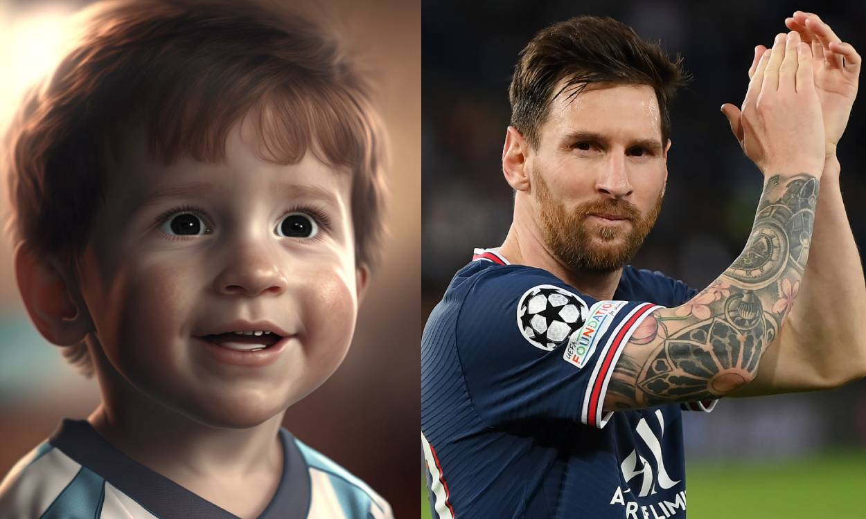 Así se verían de bebés Messi y otras estrellas del futbol, según IA ...