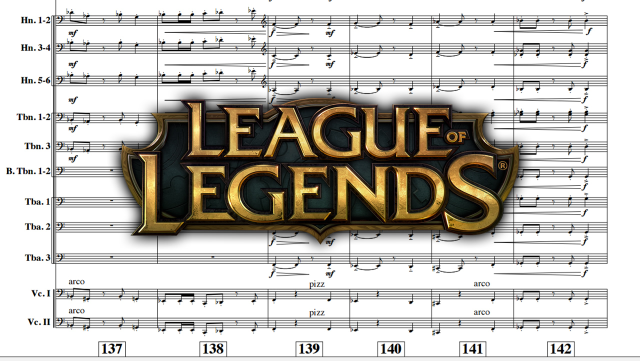 Riot compartió con sus fans las partituras de la música de League of ...