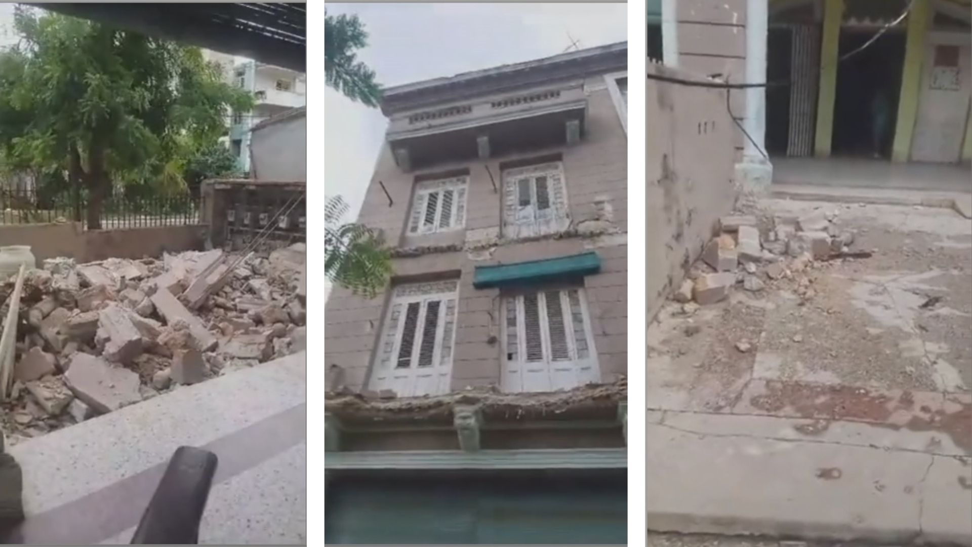 Derrumbe de balcones de un edificio en la barriada capitalina de el ...