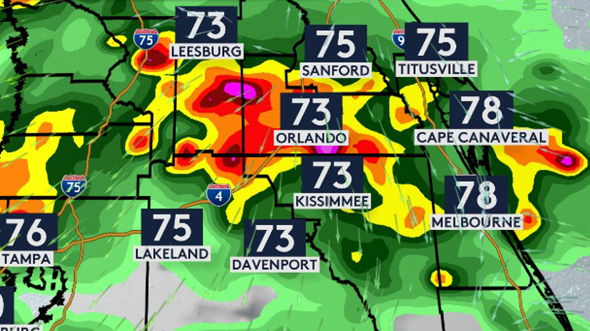 Florida Central tendrá fuertes lluvias y truenos esta tarde por el paso ...