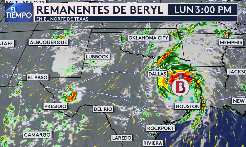 Cómo afectará la llegada de Beryl al norte de Texas: Información y ...