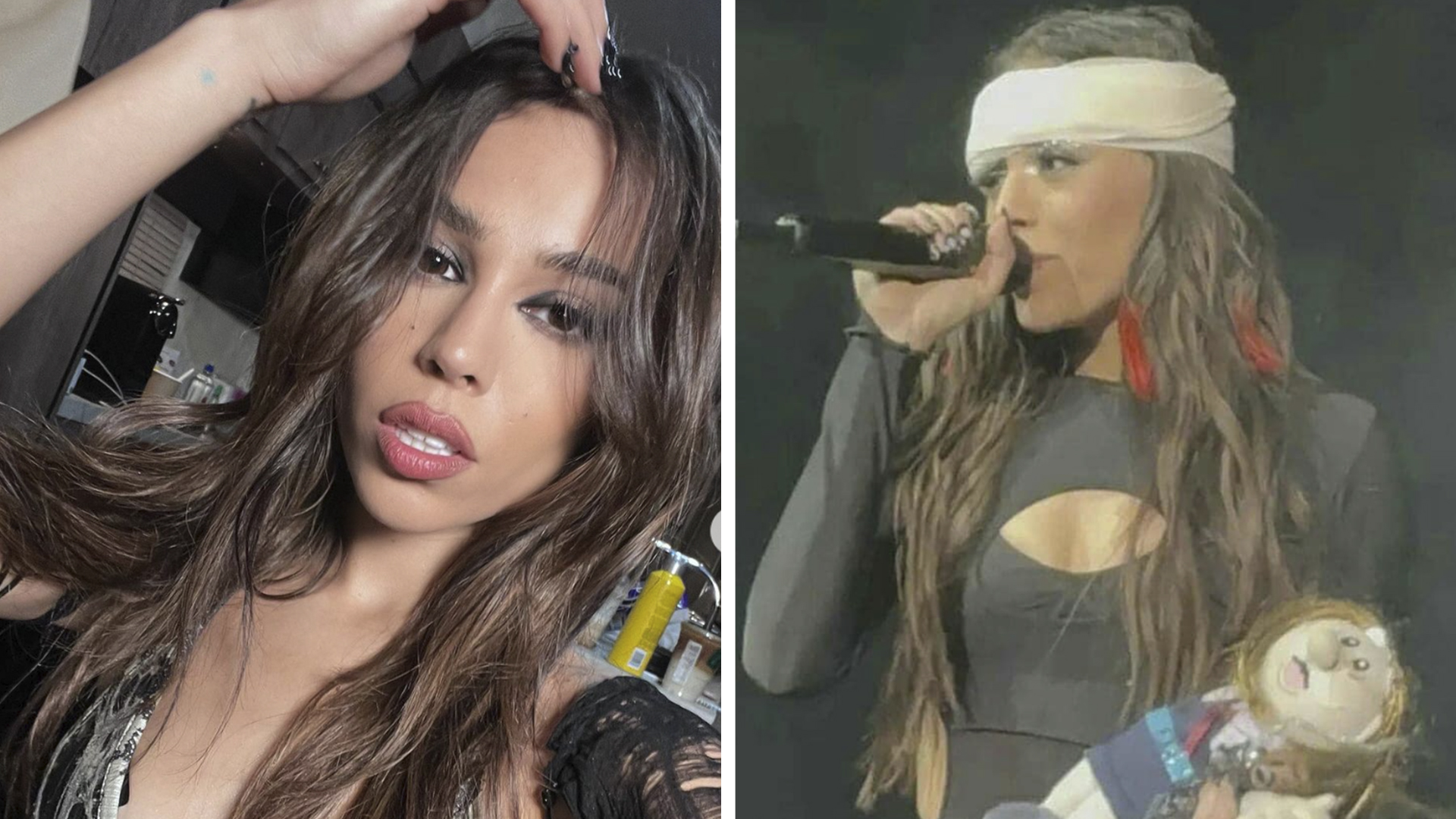 Así fue el accidente que sufrió Danna Paola en pleno concierto que le provocó un gran "chipote ...
