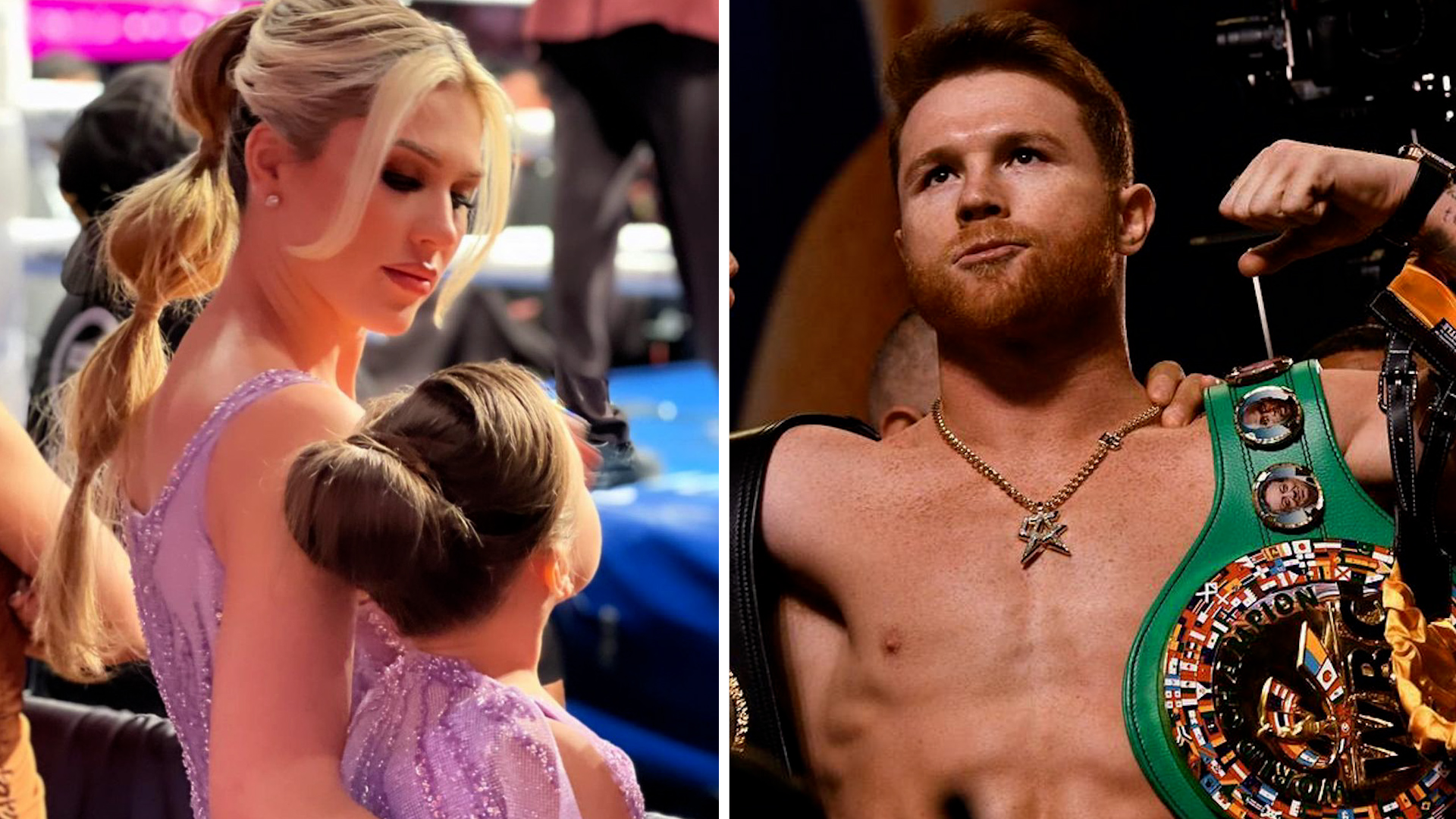 La esposa y la hija del 'Canelo' acapararon los reflectores con sus ...