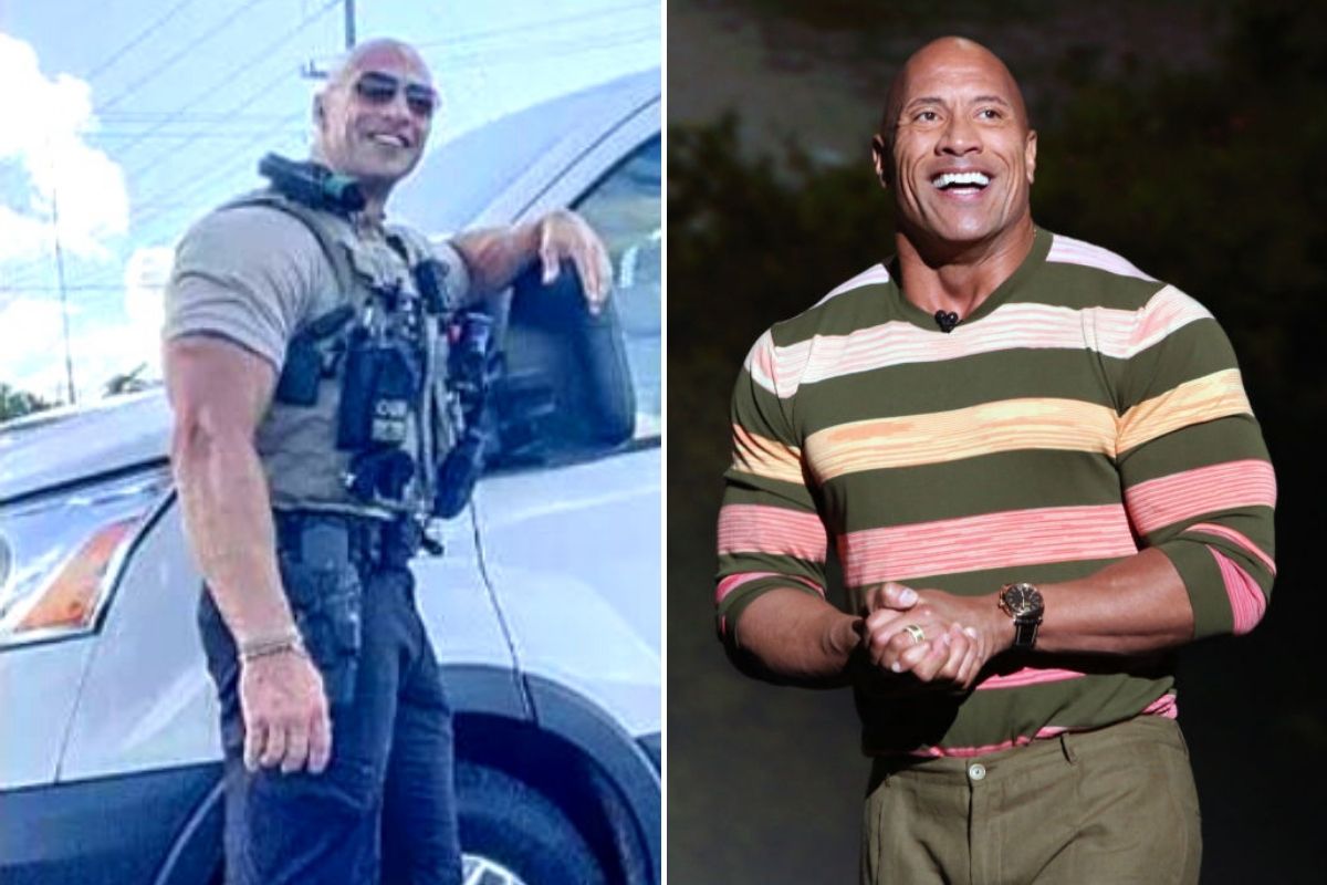 El doble de Dwayne Johnson: policía se viraliza por ser idéntico a La ...