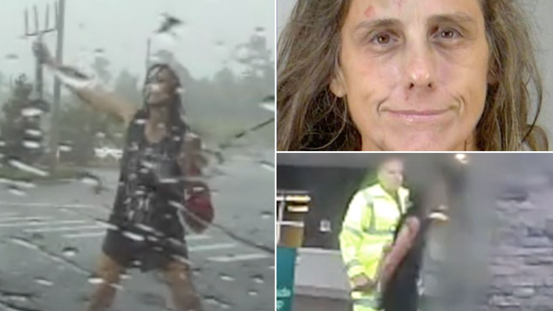 Lisa Anne Slone es arrestada por usar una horquilla y un látigo frente ...