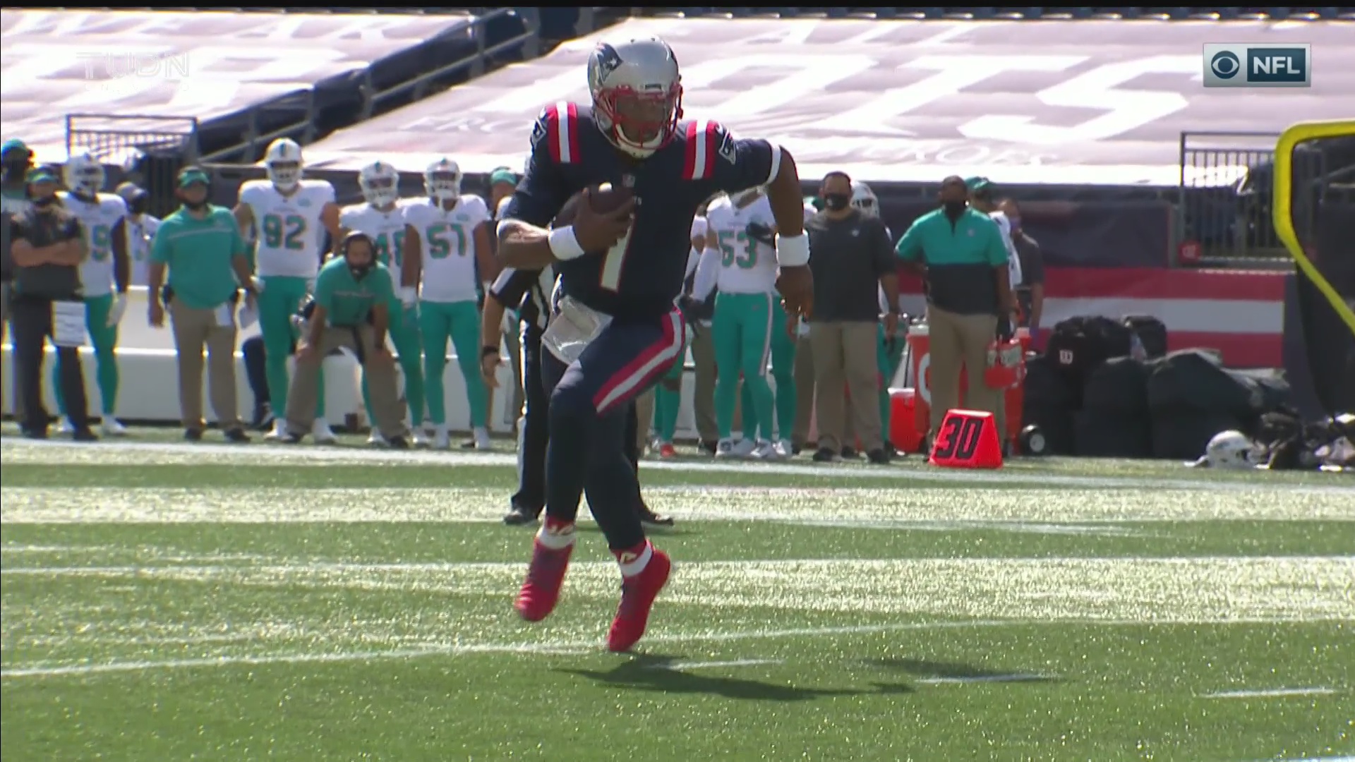 ¡Súper Cam! Newton consigue su primer TD con los Patriots | TUDN ...