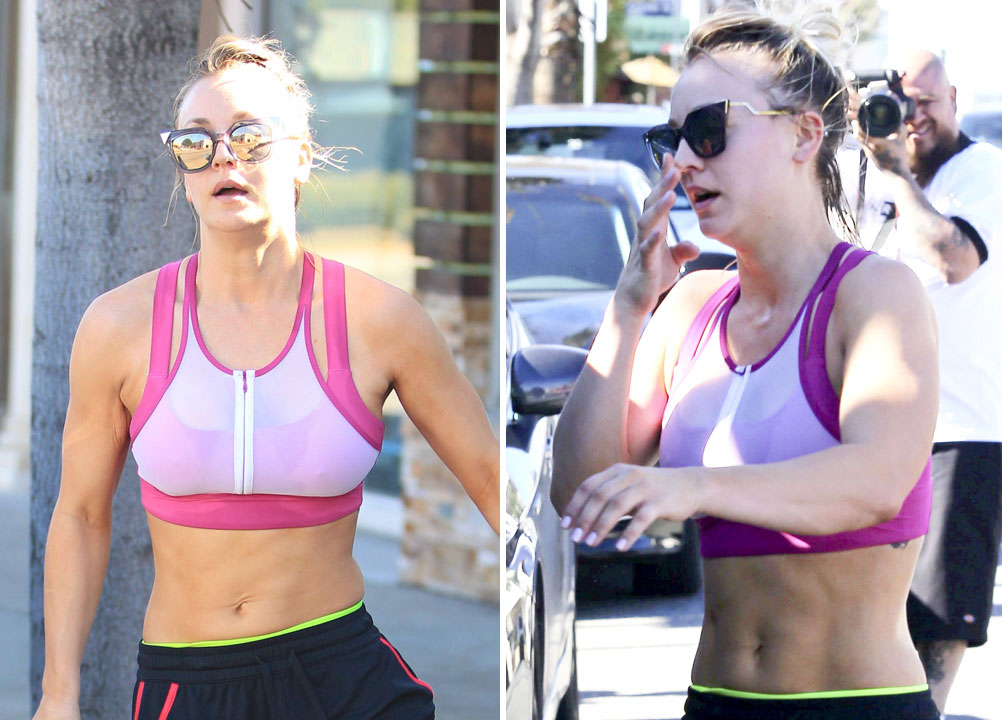 Los sexys ‘abs’ de Kaley Cuoco | Univision Famosos | Univision