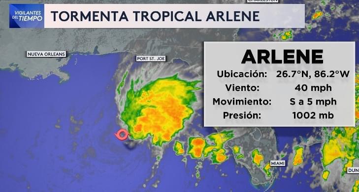 Tormenta tropical Arlene se forma en el Golfo de México con vientos de 40 mph | Video ...