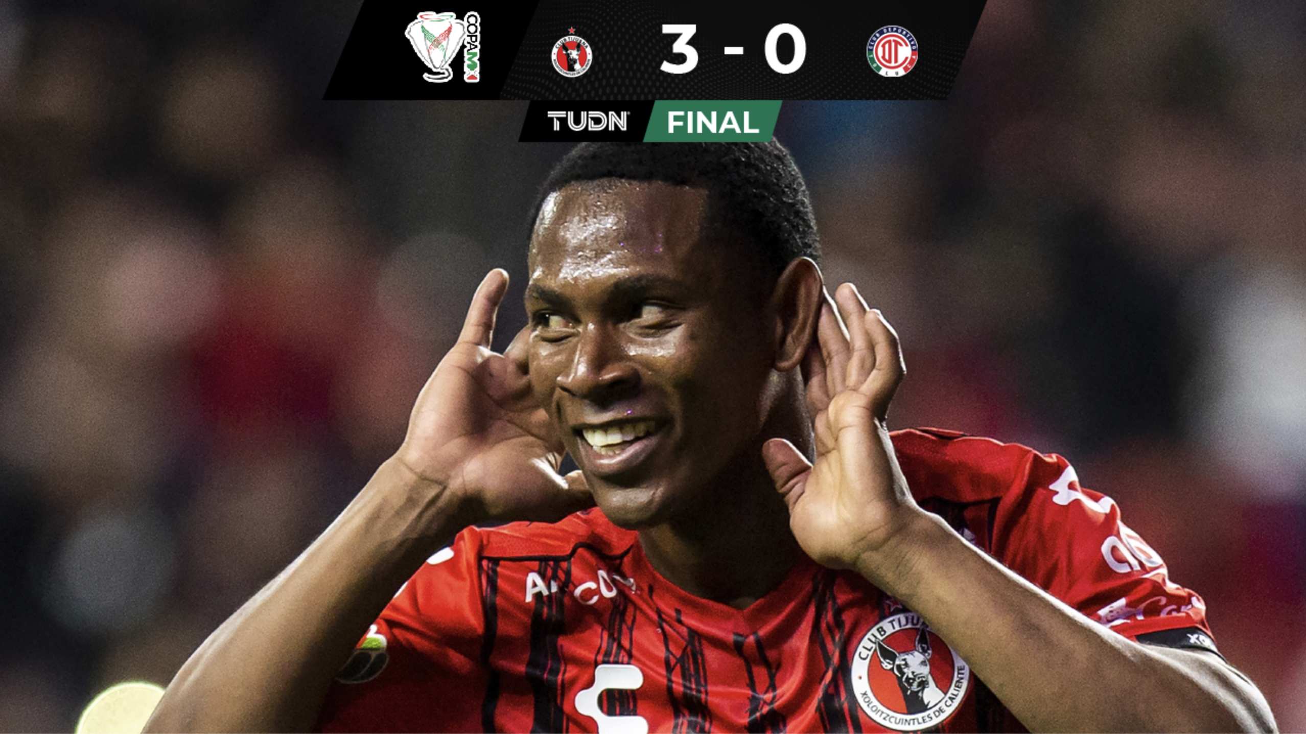 3-0: Bryan Angulo se luce con triplete con Xolos ante Toluca en Copa MX ...